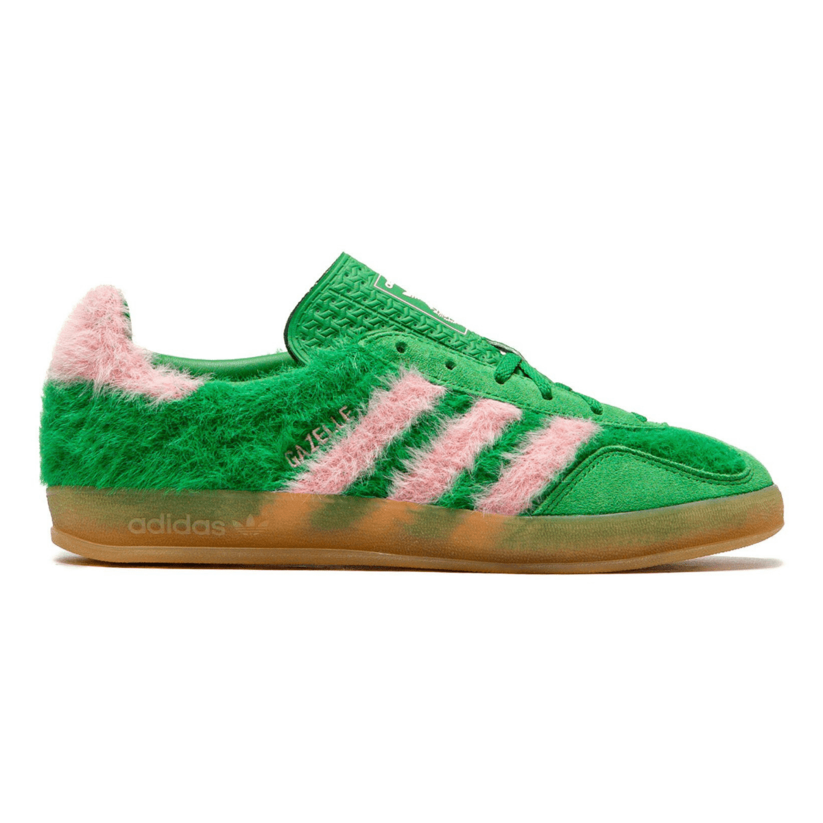 Adidas Women's Gazelle Indoor Green/Glo Pink/Gum 3 – Tip Top Shoes of ...