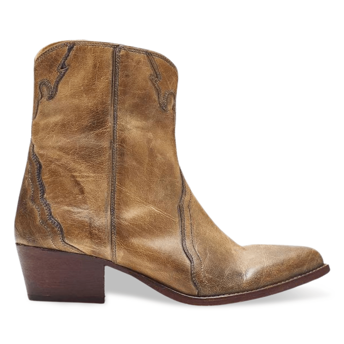 Free People Women's New Frontier Western Distressed Tan – Tip Top Shoes ...