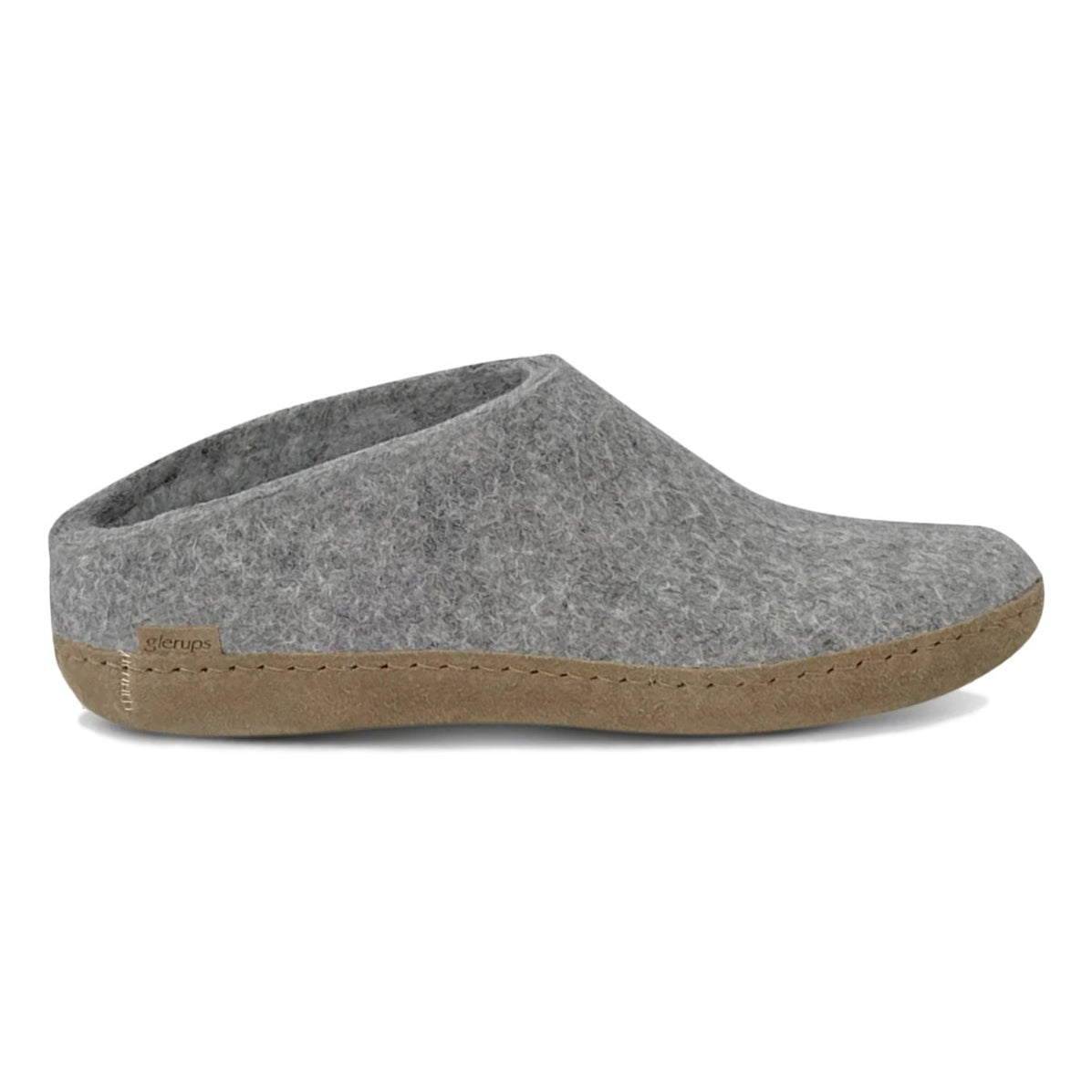 Glerups Men's Model B Slipper with Leather Sole Light Grey — Tip Top ...
