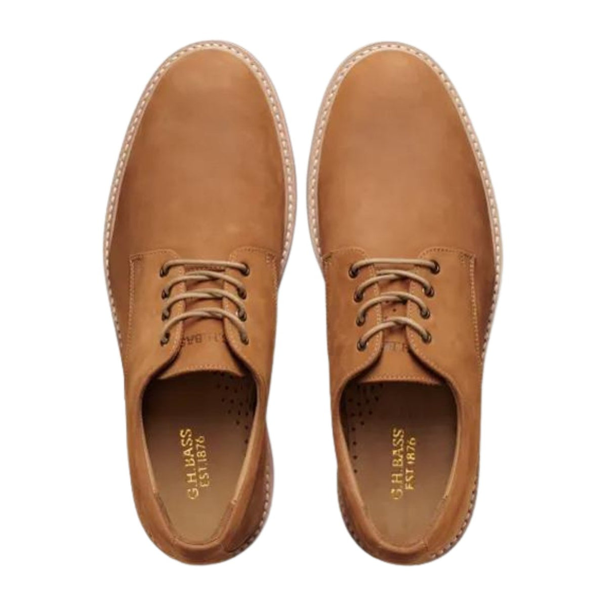 G.H. Bass Men's Pasadena Derby Tan Buc — Tip Top Shoes of New York