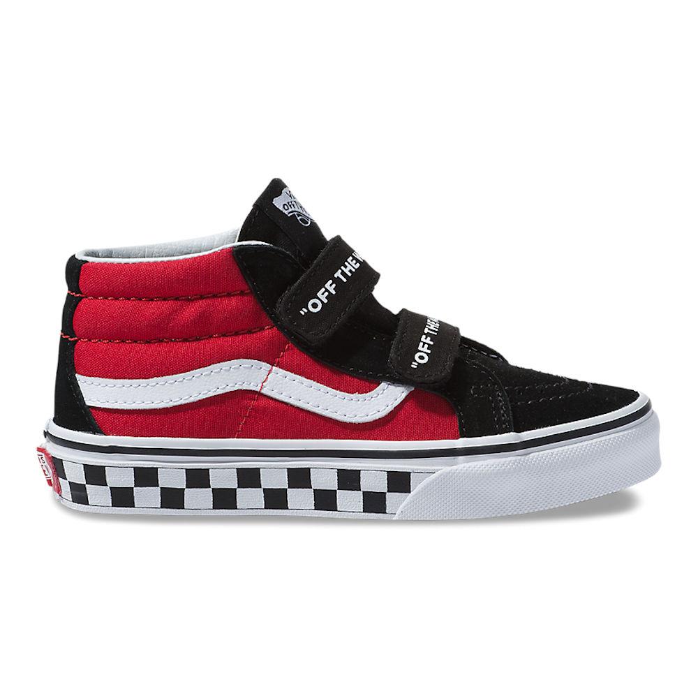 Vans Boy's SK8-Mid Black/Red Logo Pop — Tip Top Shoes of New York